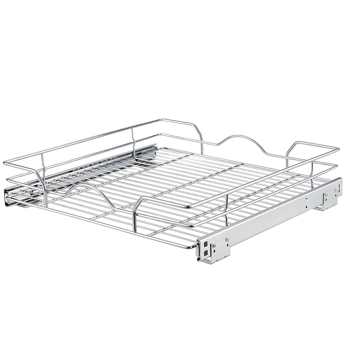 OCG Pull Out Cabinet Organizer (11" W x 21" D), Pull out Drawers for Kitchen Cabinets, Pull Out Shelves for Base Cabinet Organization in Kitchen Bathroom Pantry, Chrome Finish