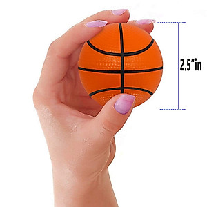 Mini Basketball Stress Balls 12 Pcs Pack | 2.5” Inch Mini Basketballs for Kids | Small Basketball Party Decoration | Party Favors, Small Soft Foam Basketballs | Basketball Party Goodie Toy By Anapoliz