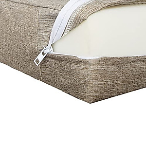 youngseahome Patio Seat Cushion Covers,Washable Slip Covers Replacement,Waterproof Outdoor Furniture Chair Cushion Pillow Seat Cover for Couch,Garden,Sofa,Flax,24"×22"×4"(4 Covers Only)