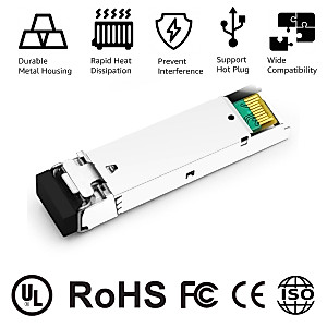 OPSTRAN 10GBASE-SR SFP+ Optical Transceiver Module Compatible with Intel E10GSFPSR 850nm 300m DDM Duplex LC MMF
