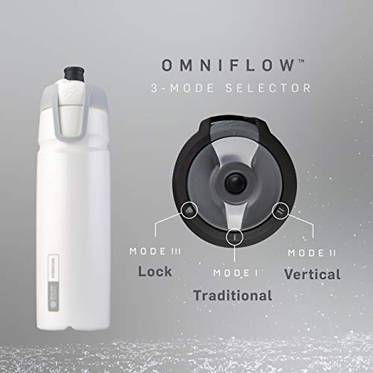 BlenderBottle Hydration Halex Squeeze Water Bottle with Straw, 32-Ounce, Black