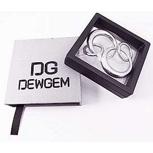 DEWGEM Dangle Gauges for Ears Large Hoops Dangle Ear Plugs Stainless Steel Weighted Ear Hangers for Tunnels Ear Weights Stretching Kits Dangle Gauges Ear Plugs for Women Size 6G(Silver)