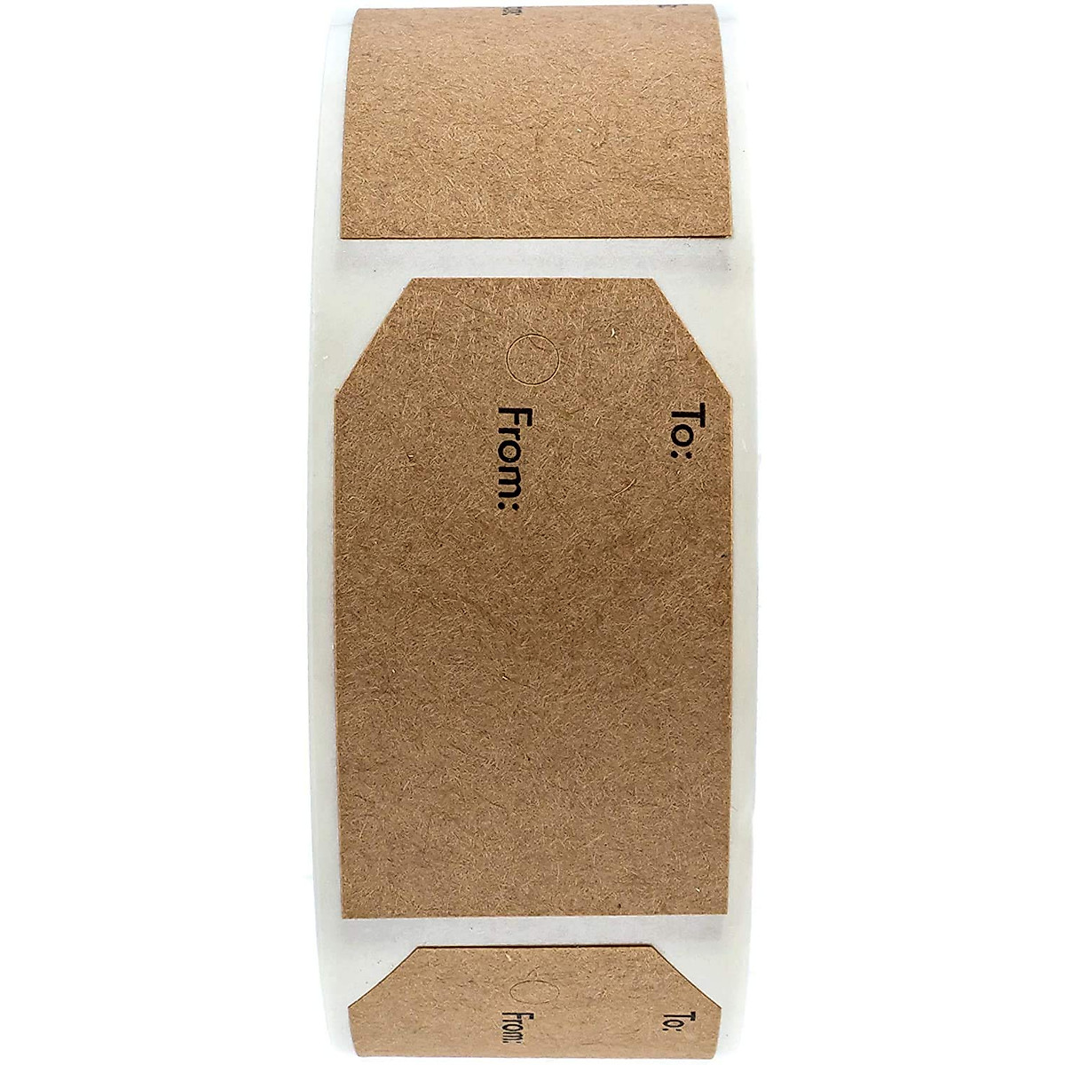 1.15" x 2" Natural Brown Kraft to and from Gift Tag Stickers / 500 Brown Kraft to from Present Labels/Christmas Holiday Present Labels/Made in The USA