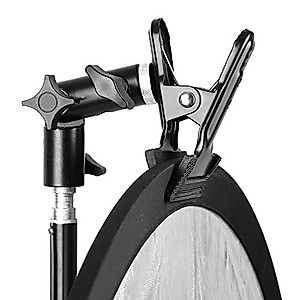 Anwenk Reflector Stand Holder Light Stand Bracket Mount Umbrella Bracket Photography Studio Heavy Duty Metal Clamp Holder for Reflector 2Pack