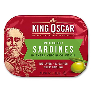 King Oscar Brisling Sardines in Extra Virgin Olive Oil, 3.75-Ounce Cans (Pack of 4)