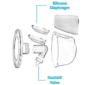 Luxlady Wearable Electric Breast Pump Accessories - Silicone DuckbillValve and Diaphragm, Compatible for S9 / S12, Orignal Parts Replacement for Luxlady and Other Brands in Same Models, 2 Pack