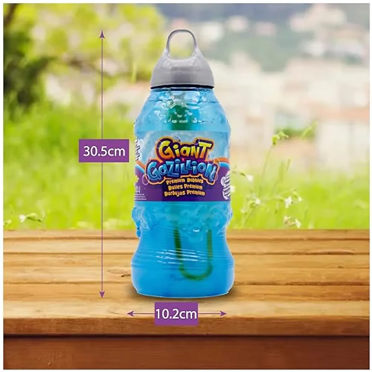 Gazillion 2 Liter Giant Bubble Solution - Create Bigger, Non-Toxic, Eco-Friendly Bubbles with The Special Wand - Ages 3+