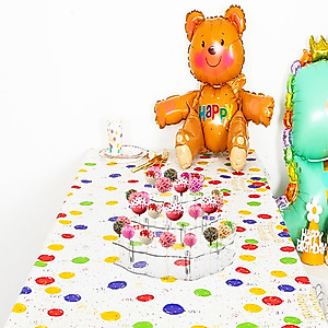 WUWEOT 2 Pack Cake Pop Display Stand, 72 Hole Lollipop Sticks Holder, 4 Tier Acrylic Clear Candy Shelf for Weddings, Baby Showers, Birthday Parties, Anniversaries, Halloween, Christmas, Candy