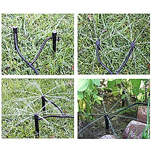 Goldenvalueable Drip Emitters 360 Degree Adjustable Water Flow Irrigation Drippers for Flower Beds, Vegetable Gardens, Herbs Gardens-50 PCS