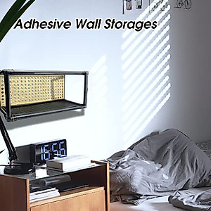 T'Furni Rattan Wall Shelf for Living Room Kitchen Wall Decor - Natural Rattan Floating Shelves - Rectangle Shelf Wall Decor - Natural Hanging Book - Wall Shelves with Storage - A1