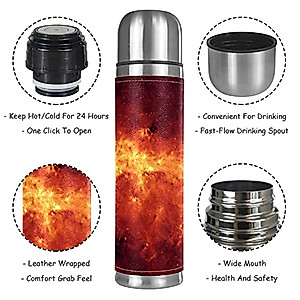 the Milky Way Galaxy Vacuum Insulated Water Bottle Stainless Steel Thermos Flask Travel Mug Coffee Cup Double Walled 17 OZ