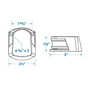 Seachoice Bow Light, Marine Navigation, Chrome Bi-Color, 2.75 in.