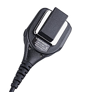 COMMIXC Shoulder Mic, Waterproof IP55 Handheld Speaker Mic with External 3.5mm Earpiece Jack, Compatible with 2.5mm/3.5mm 2-Pin Motorola Two-Way Radios