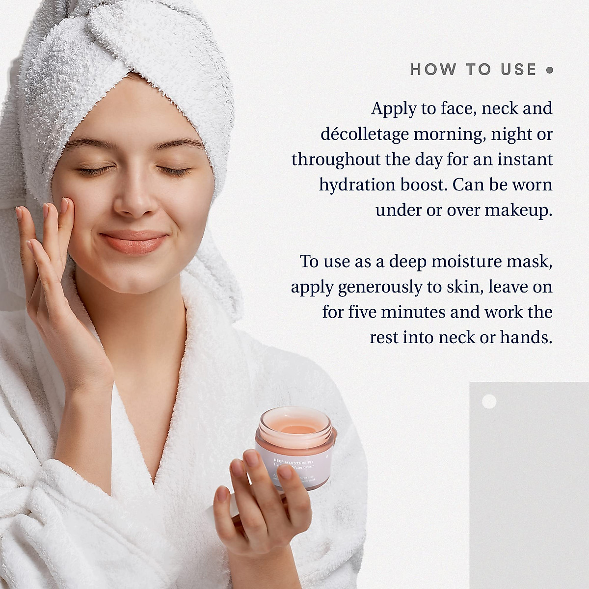 Care Skincare - Deep Moisture Fix, Hydrating Water Face Cream With Hyaluronic Acid, 1.7 oz.