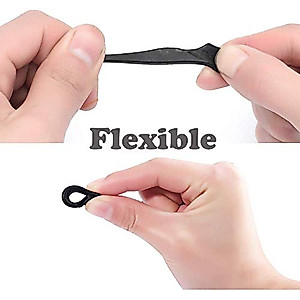 SAIGO Anti-slip Ear Hooks Holder Eyeglasses Retainers Silicone Glasses Temple Holders for Glasses Sunglasses 10 pairs, White