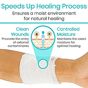 ViveCare Calcium Alginate Wound Dressing (10 Pack) - Individually Wrapped, Sterile Gauze Pads - Absorbent Sterile Patches for Ulcer, Bed Sore, G Tube, & Diabetic Foot - Non-Stick Burn Treatment