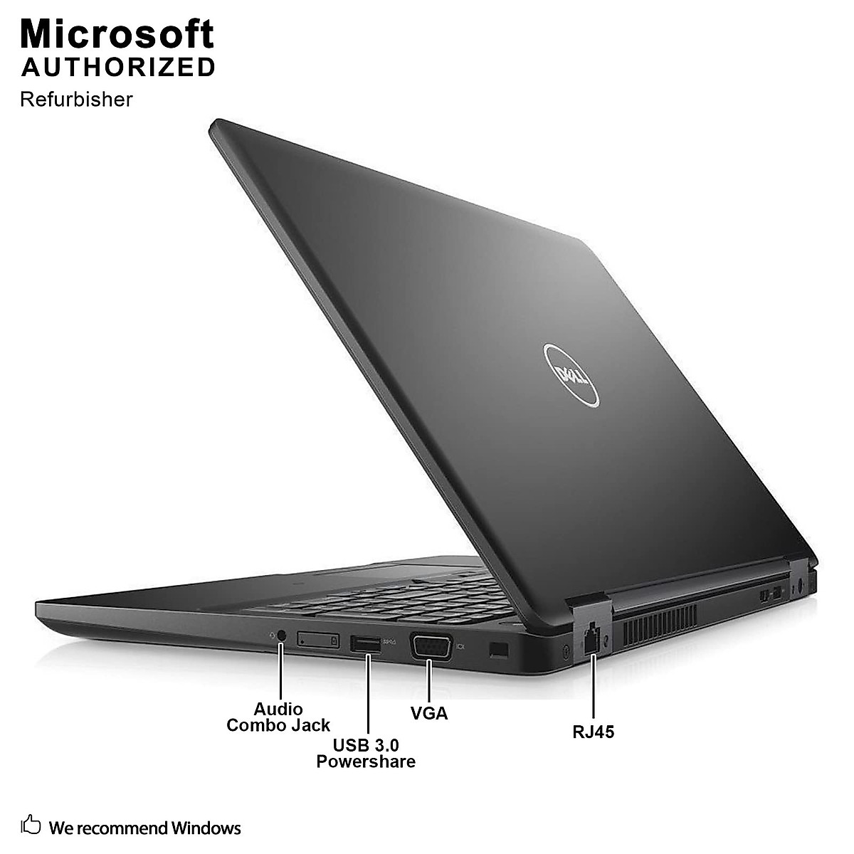 Dell Latitude 5580 15.6" Business Laptop, Intel Core I5-7200U 2.5GHZ, 8G DDR4, 1T SSD, HDMI, VGA, USB 3.0, Windows 10 Pro 64 Bit-Multi-Language Supports En/Fr/Sp(Renewed).