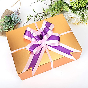 MMYQXI 80 Pieces 5.5 Inches Diameter Pull Bows for Gifts Pull Bows Present Wrapping Pull Bows with Ribbon for Wedding Present Baskets Random Color