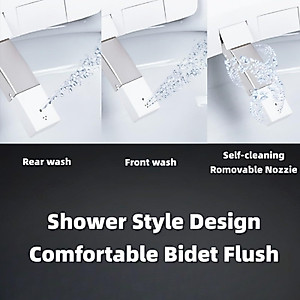 ELLAI Smart Toilet with Bidet Built In, One-piece Bidet Toilet with Auto-Flush, Warm Water, Air Drying Function, Heated Seat, Bathrooms Modern Elongated Toilet with LED Display