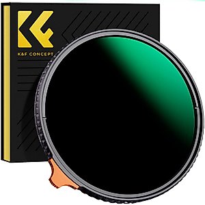 K&F Concept 82mm Variable ND Lens Filter ND3-ND1000 (1.5-10 Stops) Putter Adjustable HD Neutral Density Filter with 28 Multi-Layer Coatings for Camera Lens (Nano-X Series)