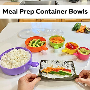 Evelots Set of 5 Microwave/Freezer Bowls-With Lids-Food Container-BPA Free Plastic