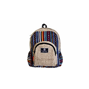 Z ZILLION CRAFT All natural mini Hemp back pack for men and women. 100 % Eco friendly vegan material from Hemp and Gheri. Multi color small size light back pack.