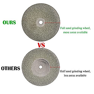 Cutting Wheels Cutting Discs 5X 35mm for Tungsten Electrode Sharpener Tig Welding Full Sand Diamond Wheels Compatible with Dremel Rotary Tools w/ 2X 35mm CNC Connecting Rods