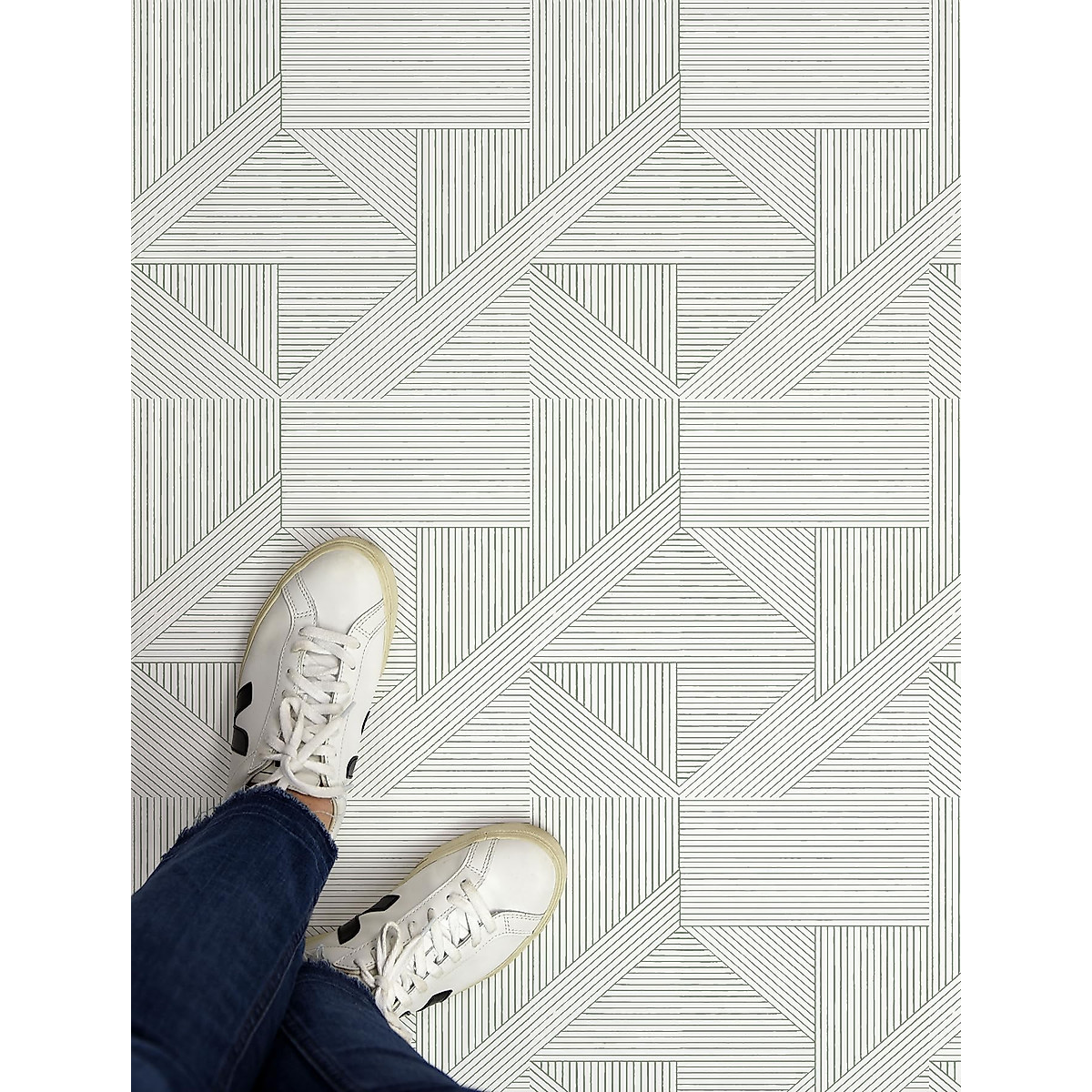 FloorPops 12-in by 12-in Neutral Frey Peel & Stick Floor Tiles