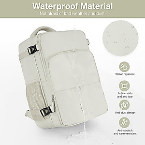 Sinaliy Travel Backpack for Women, Carry On Backpack Flight Approved, Personal Item Travel Bag with USB Charging Port, Casual Daypack College Bag Suitcase Backpack for Weekend, Fit 16 Inch Laptop