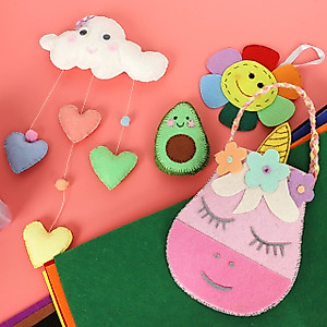 Large Stiff Felt Sheets Bundle: LOTOFUN 10pcs 8x35Inch Assorted Rainbow Color Felts Sheet for Kids Crafts Squares Nonwoven Patchwork DIY Sewing