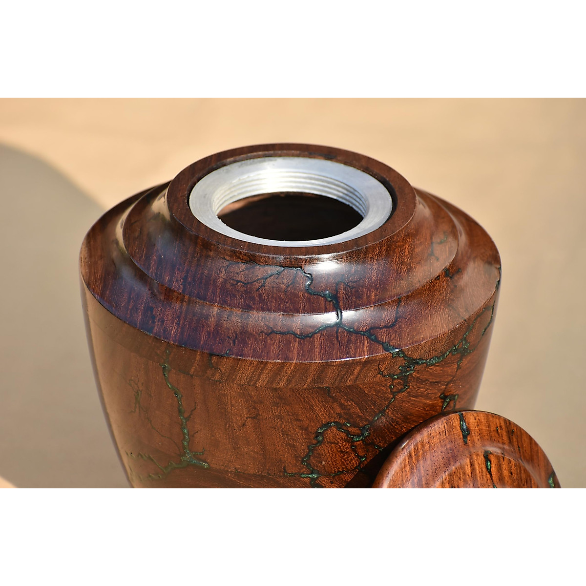 Rosewood Wooden urn Box Lichtenberg Figure Resin urn for Ashes Cremation urn Urn for Human Ashes Decorative urn Funeral Urn for Adult Pet Loss urn Sympathy Gift Memorial urn (Large up to 200 lb)