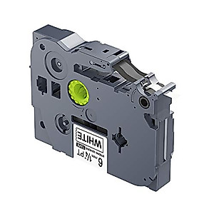 IDIK 1PK Black on White Extra Strength Laminated Label Tape Compatible for Brother P-Touch TZe-S211 Tze S211(6mm x 8m)