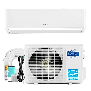 ROVSUN 12,000 BTU WIFI Enabled 23 SEER Mini Split AC/Heating System with Inverter, 230V Ductless Split System Air Conditioner w/Pre-Charged Condenser, Heat Pump & Installation Kit, Works with Alexa