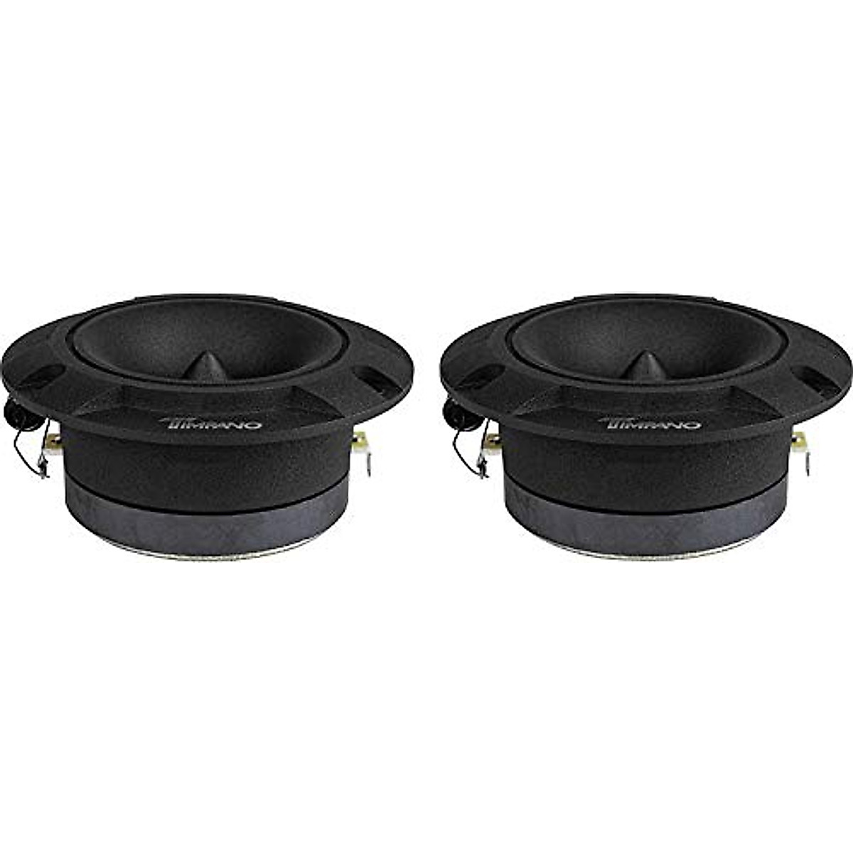 Timpano TPT-ST2 Black 3.75 Inch Super Tweeter, 4 Ohm, 500 Watts Peak, 105 dB Bullet, 1 in Voice Coil, Slim Profile Tweeters for Pro Car Audio (Pair)