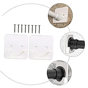 KONTONTY 6pcs No Drilling Mounted Duty Bathrooms Home Wall Bathroom Accessories Fixing Screws Household Adhesive Curtain Adhensive Holders for Tension Kitchen Heavy Wall-mounted Rods
