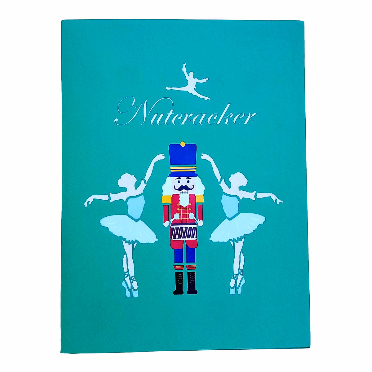 iGifts And Cards Elegant Nutcracker 3D Pop Up Greeting Card - Ballet, Beautiful, Inspirational, Music, Teamwork, Merry Christmas, Season's Greetings, Thank You, All Occasion, Holiday Tradition