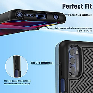 BNIUT for Motorola Moto G-Stylus 2022 Case: Dual Layer Protective Heavy Duty Cell Phone Cover Shockproof Rugged with Non Slip Textured Back - Military Protection Bumper Tough (Black Matte)