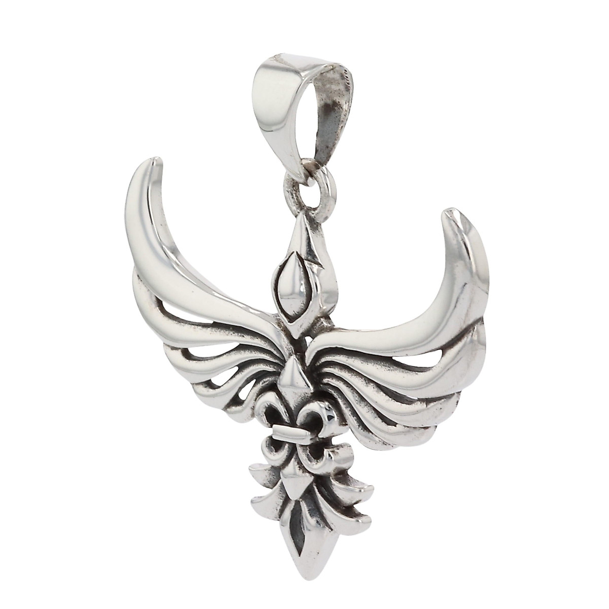 Jewelry Trends Rising Phoenix Modern Style Sterling Silver Pendant
