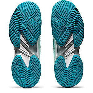 ASICS Women's Court FlyteFoam 2 Tennis Shoes, 8.5, BIO Mint/Lagoon