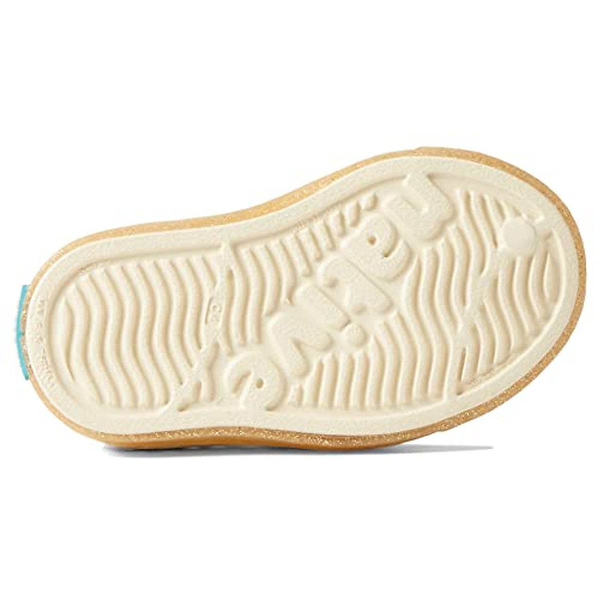 Native Shoes Girl's Jefferson Bling Glitter (Little Kid) Bone White/Champagne Bling 12 Little Kid M