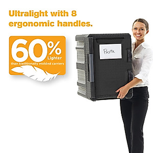 METRO Mightylite ML400-BL Insulated Front-Load Pan Carrier, Black