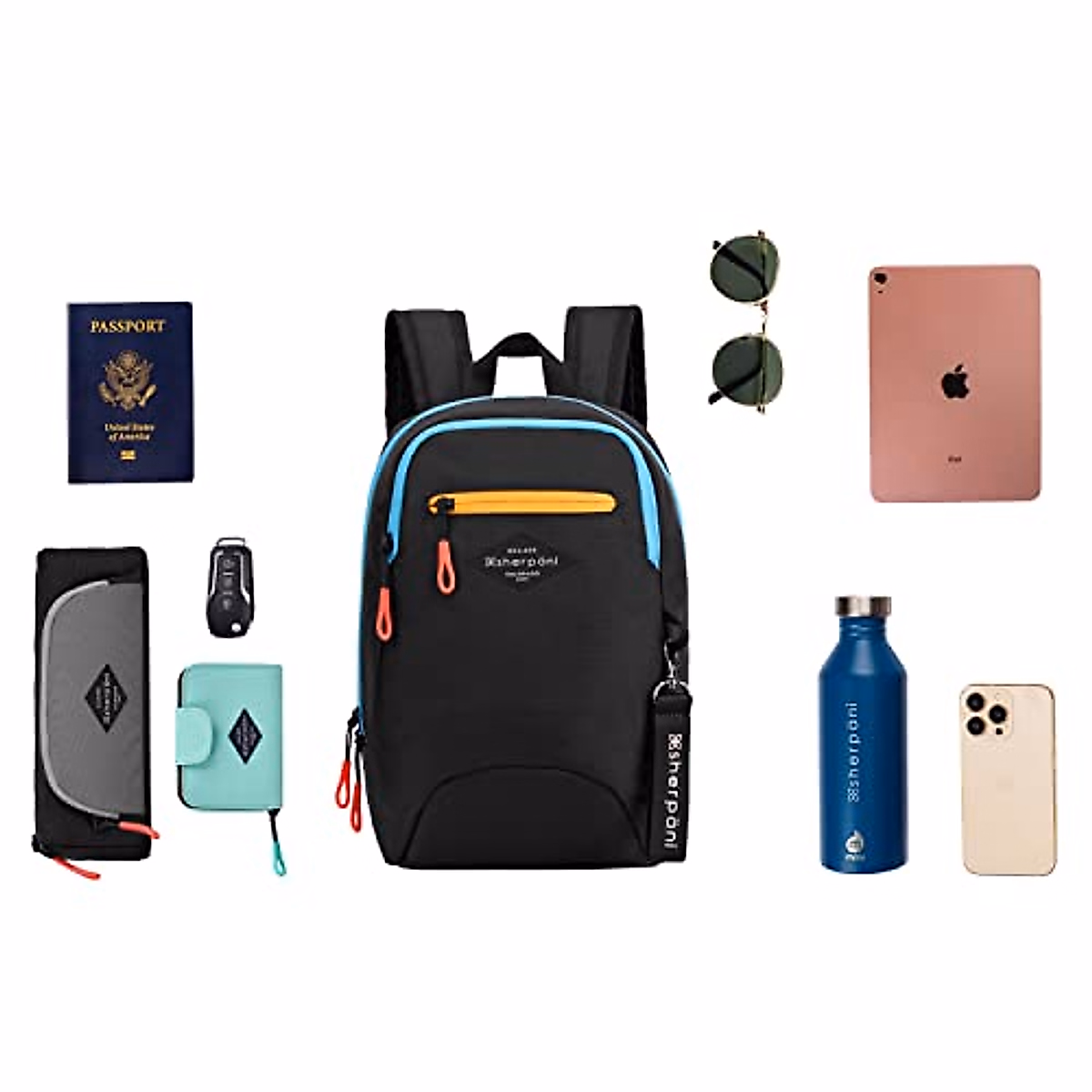 Sherpani Vespa, Mini Backpack for Women, Backpack Purse for Women, Travel Bag, RFID Protection, Fits 10 Inch Tablet (Chromatic)