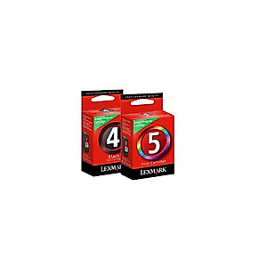 Lexmark 18C2255 4 & 5 X2690 X4690 X5690 Z2390 Z2490 Ink Cartridge (Black & Color, 2-Pack) in Retail Packaging.