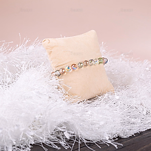 AUEAR, 10 Pack Beige Velvet Watch Pillows Small Jewelry Displays Pillow Bracelet Bangle Cushions Display Pillow for Jewelry Gift Box