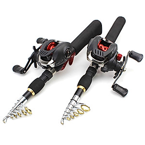 H/A ZYHYD Multifunctional Fishing Set, 1.65m Fishing Rod Portable Beginner Fishing Set, Travel Fishing Rod Bait Fishing Line and Spool Set Pescado ZYHYD (Color : Right Hand Wheel)