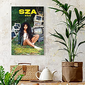 SZA Poster American Singer Strl Album Wall Art Personal Photo Fan Souvenir Collectibles Living Room Print Bedroom Painting 12x18in Unframed