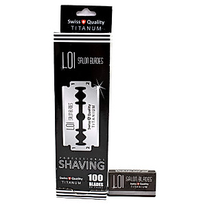 100 Loi Titanium Double Edge Razor Blades For Safety Razor - Men´s Safety Razor Blades For Shaving For Men For A Smooth And Clean Shave (1 Year Supply)