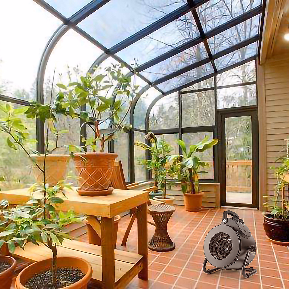 Electric Heater Fan,Portable Heater with Overheat Protection, Fast Heating,Small Garage Heater for Greenhouse, Grow Tent, Workplace