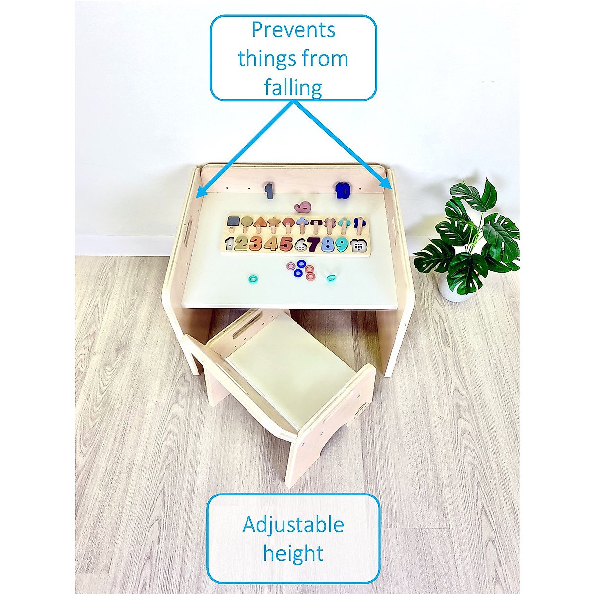 Montessori Table and Chair Set - Papaya Set