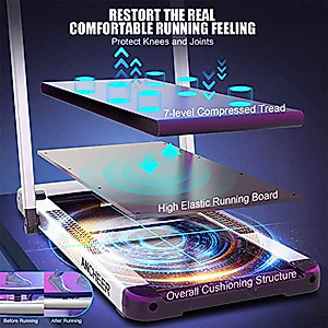 ANCHEER Treadmill,Folding Treadmill for Home Workout,Electric Walking Under Desk Treadmill with APP Control, Portable Exercise Walking Jogging Running Machine (Silver)